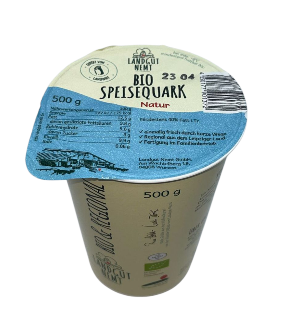 Bio-Speisequark Natur 500g | Landgut Nemt